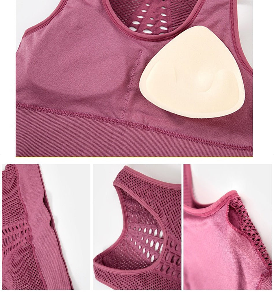 Mesh Back Padded Sports Bra | Women's Sports Bra — Flamin' Fitness